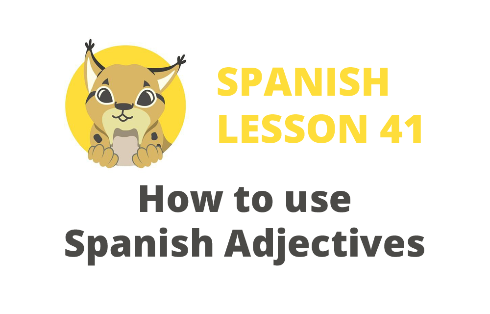 How to use Spanish Adjectives: Spanish Lesson 41 - Go! Go! España