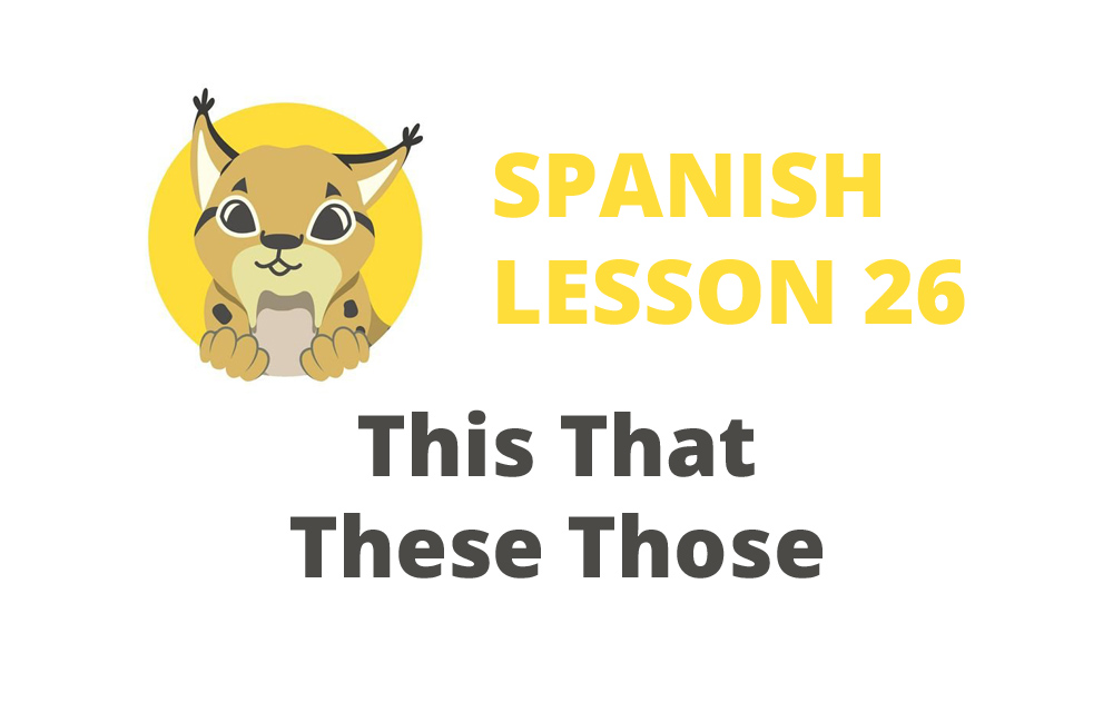 Demonstrative Adjectives in Spanish | This That These Those
